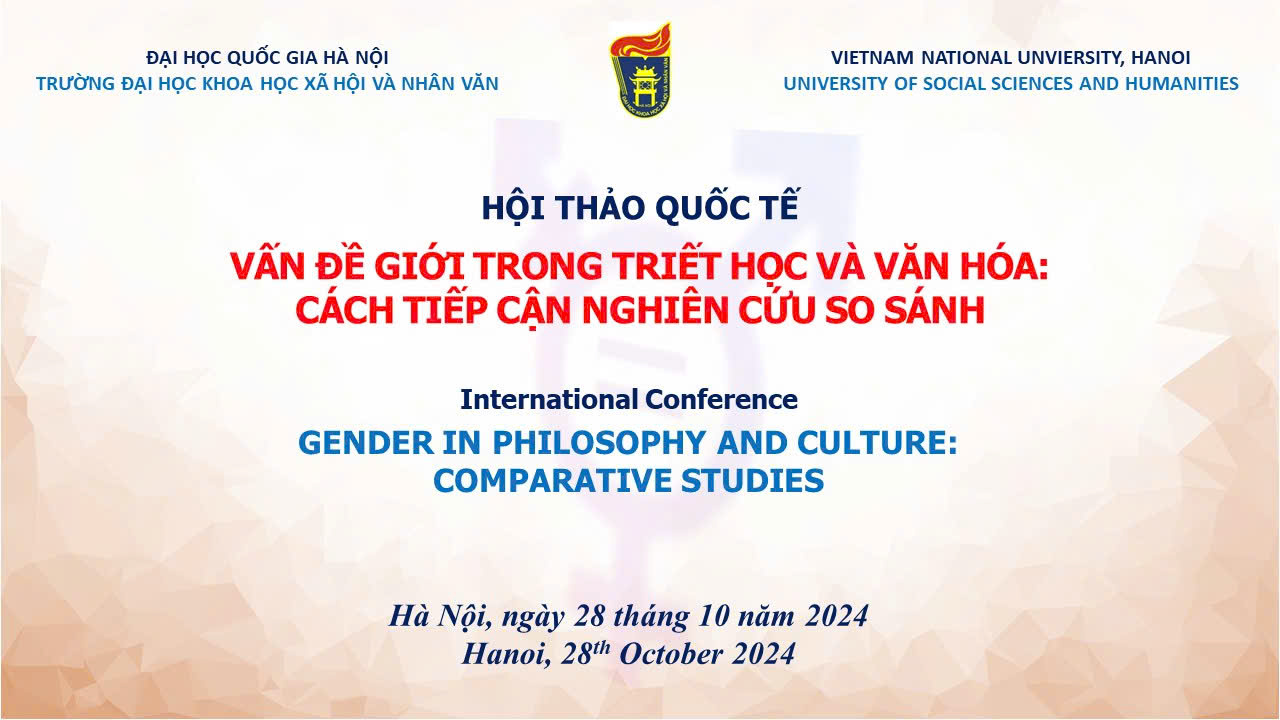 Hội thảo KHQT Vấn đề giới trong triết học và văn hoá: cách tiếp cận ...